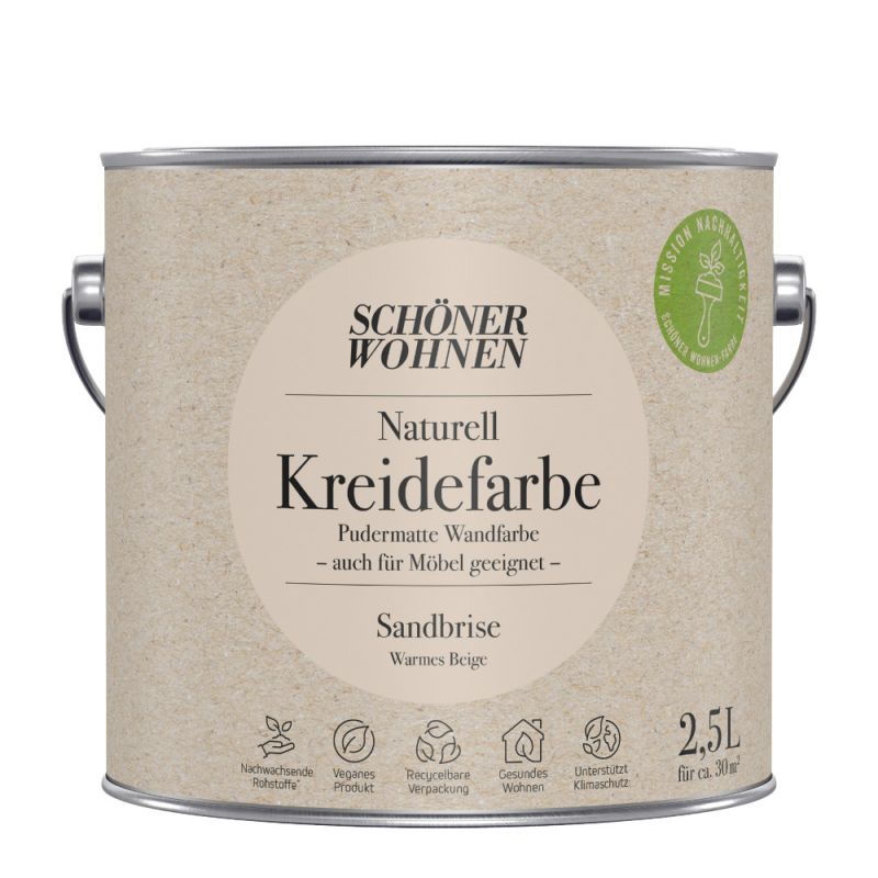 Naturell Kreidefarbe Sandbrise | SCHÖNER WOHNEN-Kollektion