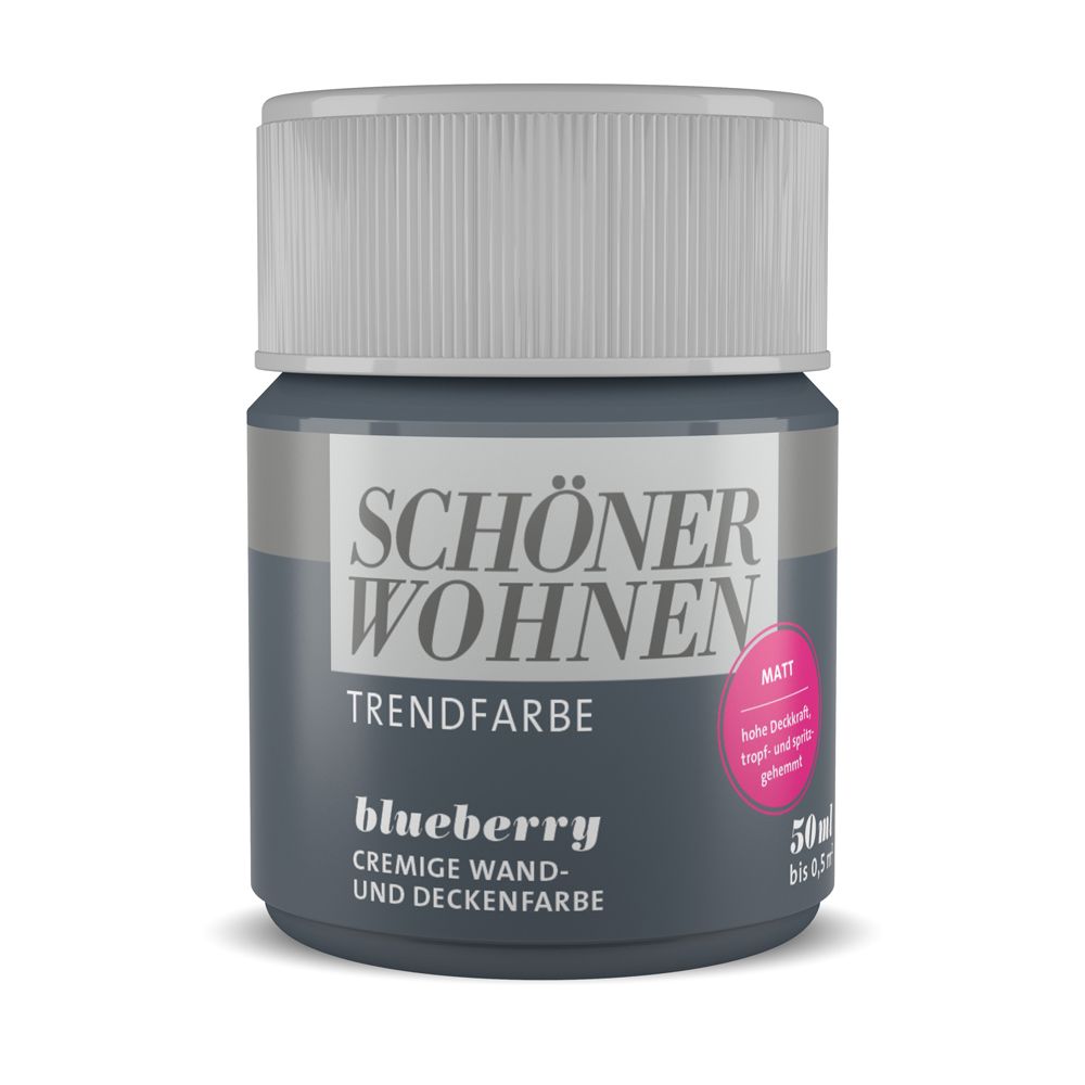 SCHÖNER WOHNEN-Trendfarbe-Tester Blueberry